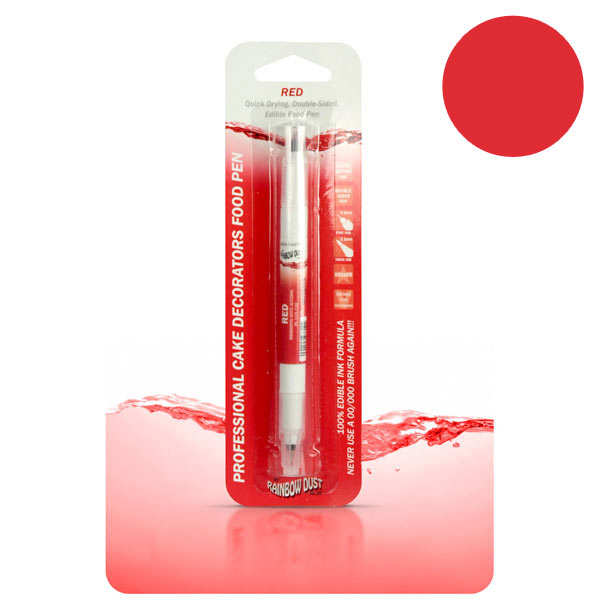 Red writing pen for food decoration - Rainbow Dust