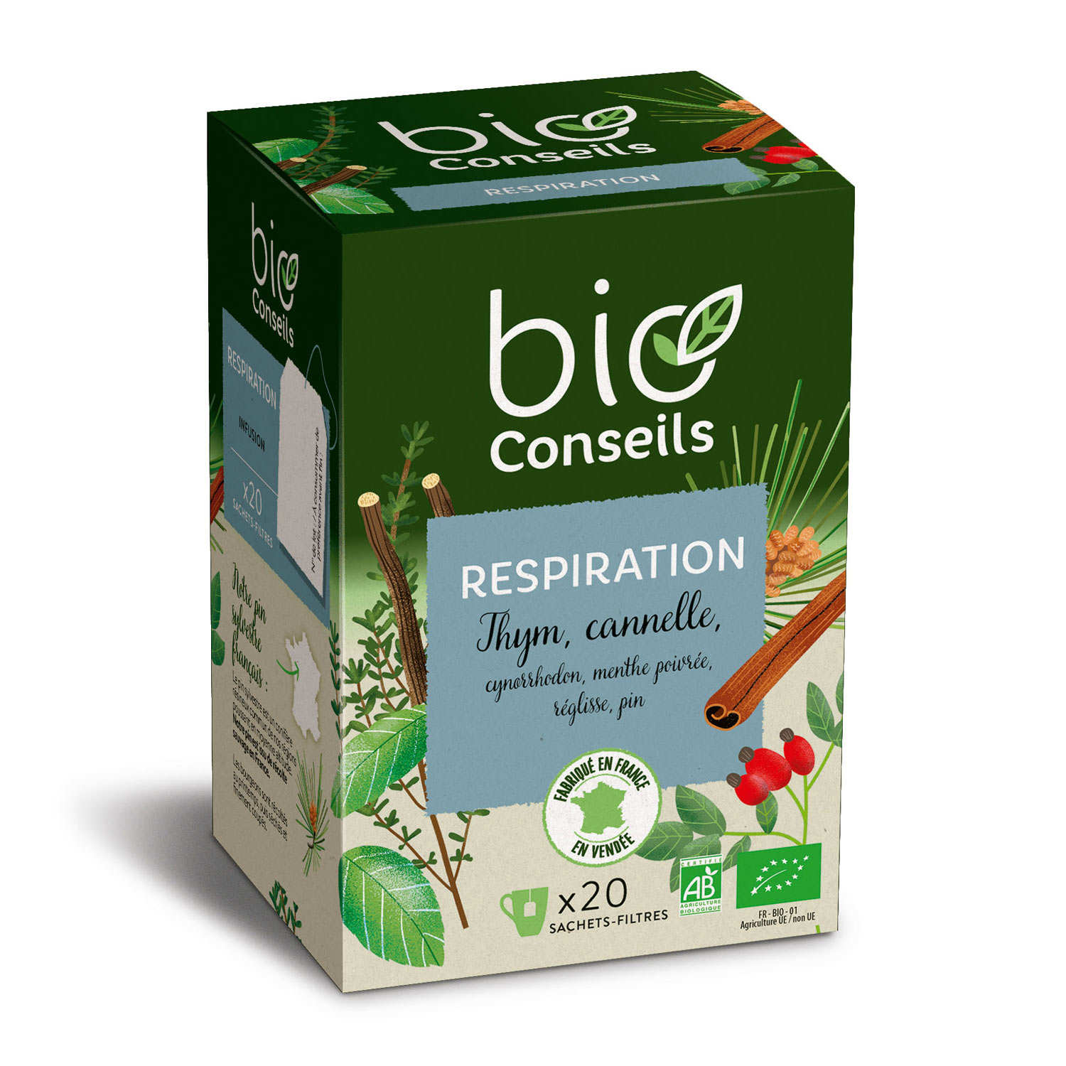 Infusion Respiration Bio (Thym Cannelle...) - Bio Conseils
