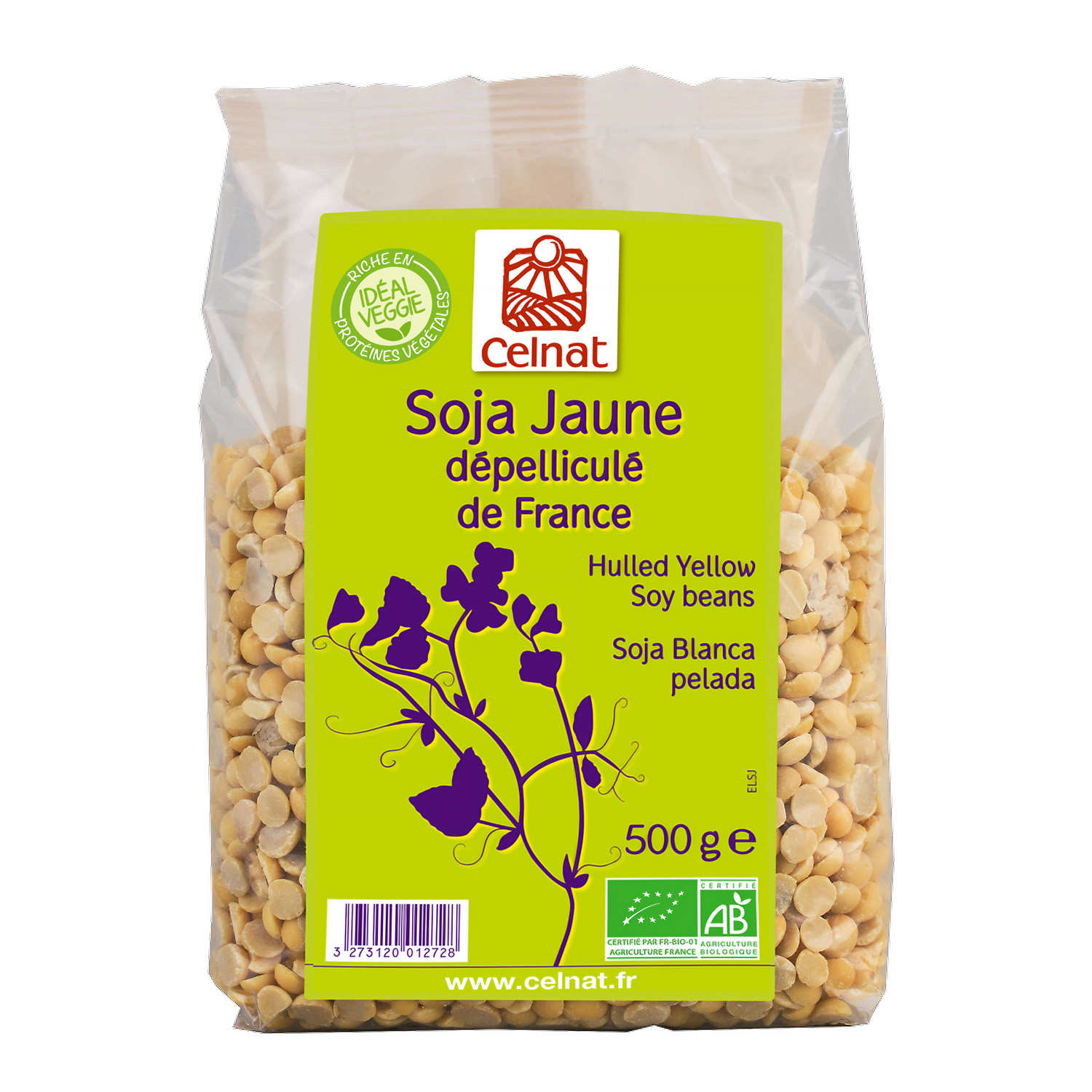 Soja jaune dépelliculé bio - Celnat