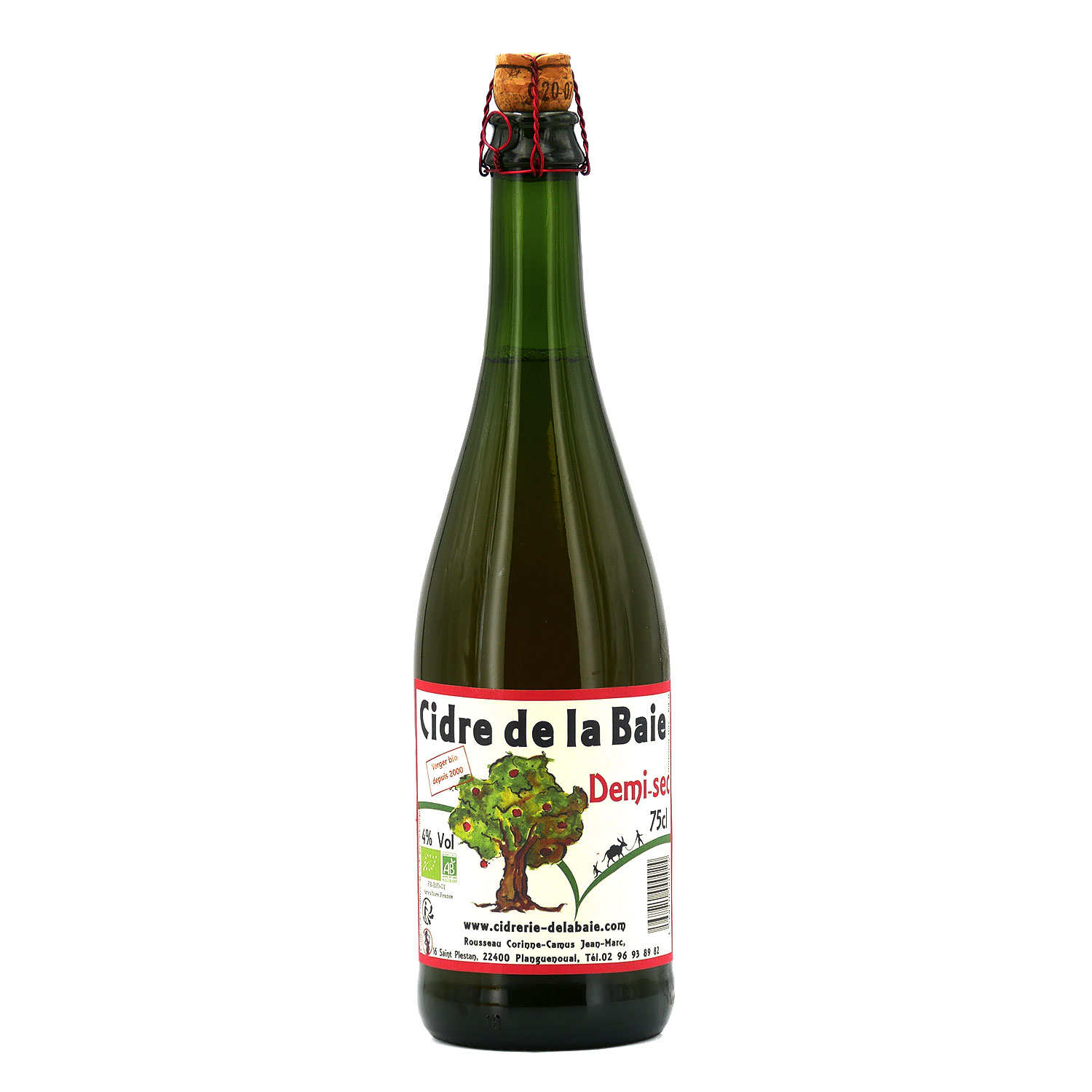 Cidre fermier Breton bio demi sec 5% - Cidrerie de la Baie