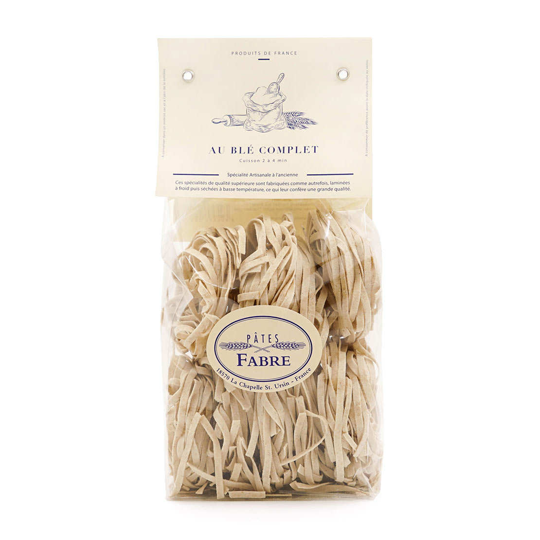 Whole wheat pasta - Pâtes Fabre