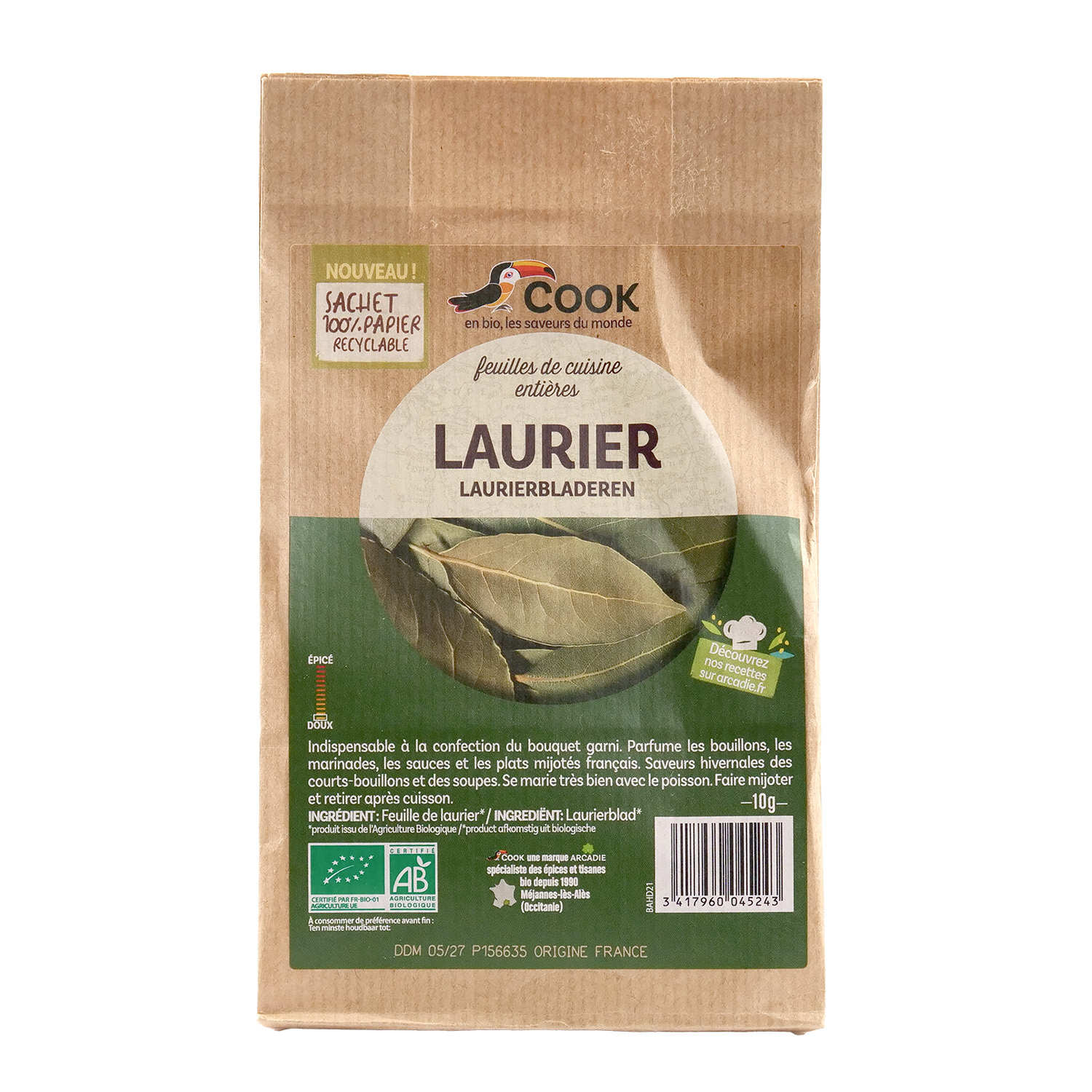 Laurier feuilles bio - Cook - Herbier de France