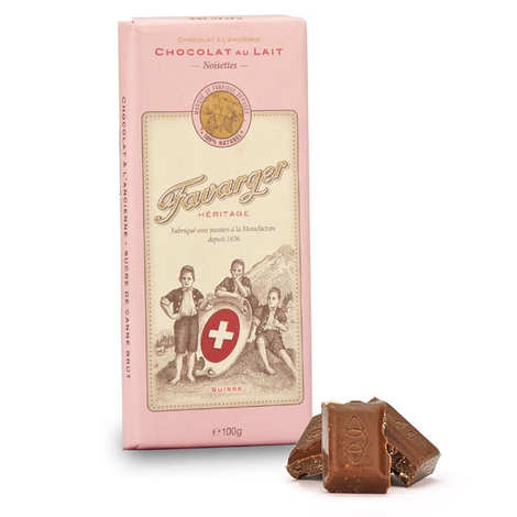 Milk Chocolate & Hazelnuts Bar - Favarger - Favarger