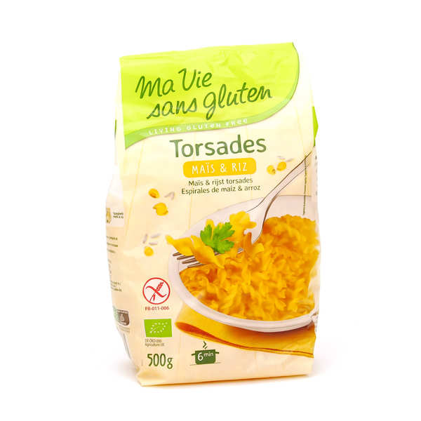 Organic corn and rice pasta - gluten free - Ma vie sans gluten
