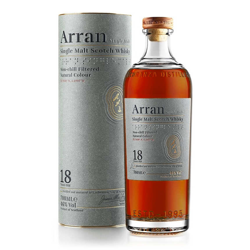 Whisky Arran single malt 18 ans 46% - Arran