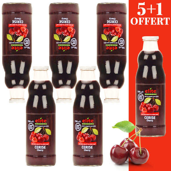 Pur jus de cerise bio (80% de griottes) 5+1 offert