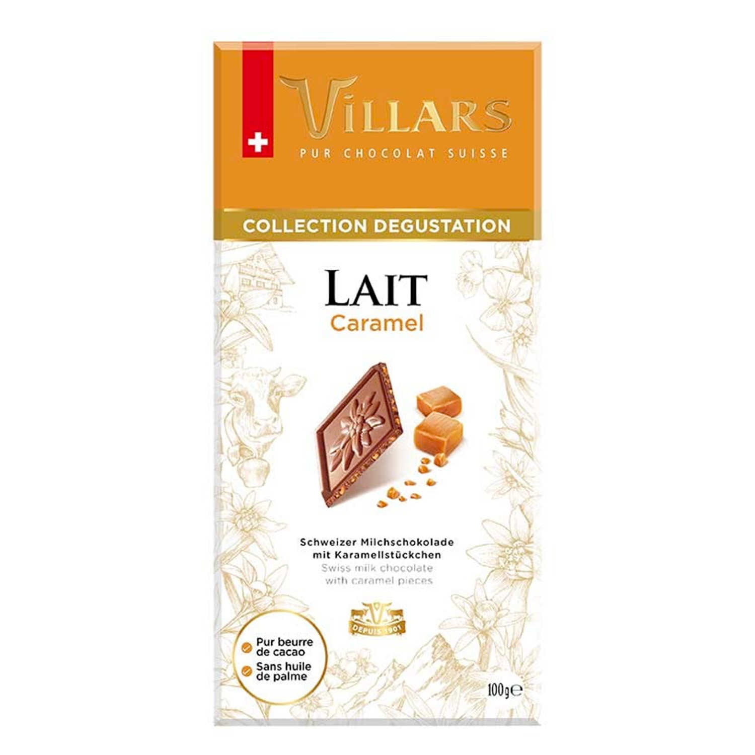 Milk chocolate chips from Caramel Villars - Villars maître chocolatier