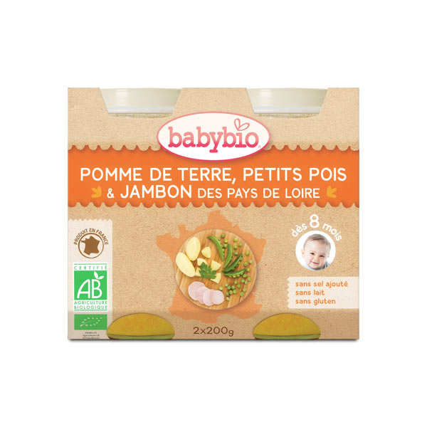 Organic Vegetables and ham Baby food jar from 8 months - Baby Bio