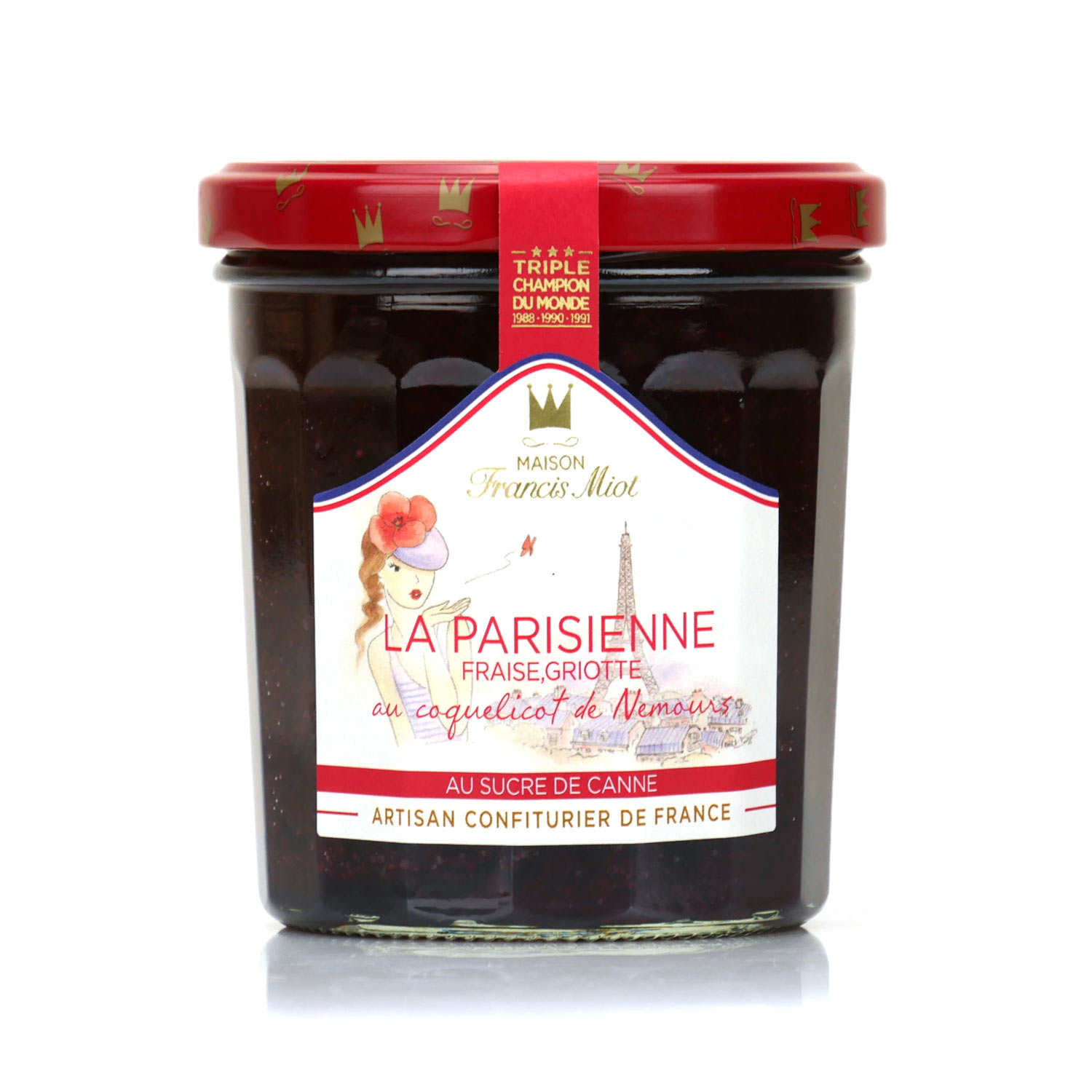 La Parisienne - confiture de fraise, griotte et coquelicot de Nemours - Maison Francis Miot
