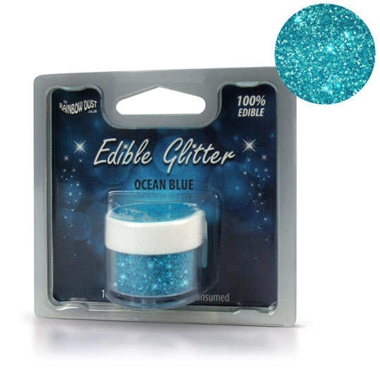 Edible Glitter – Ocean Blue - Rainbow Dust