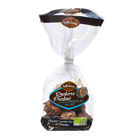 Organic Milk Chocolate Praliné "Rocher" - Belledonne Chocolatier