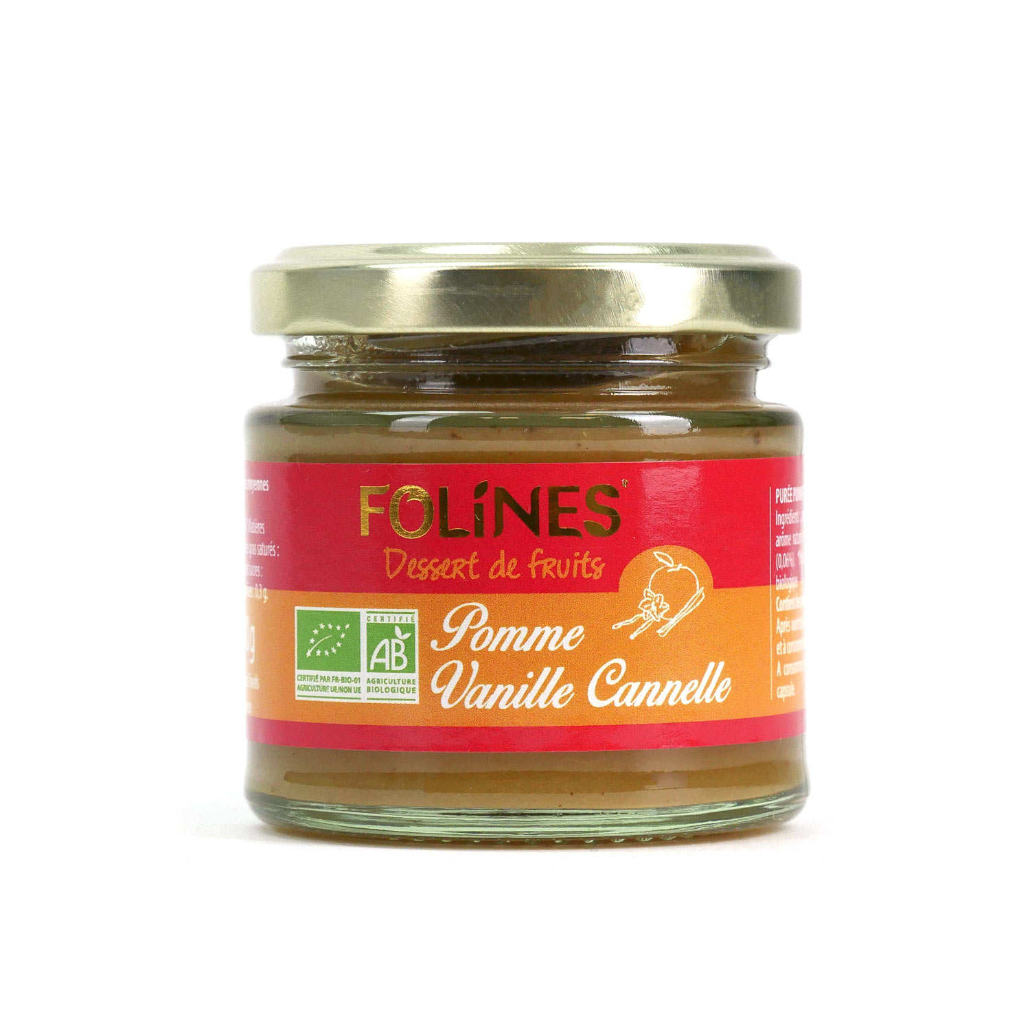 Organic apple vanilla cinnamon compote - Favols