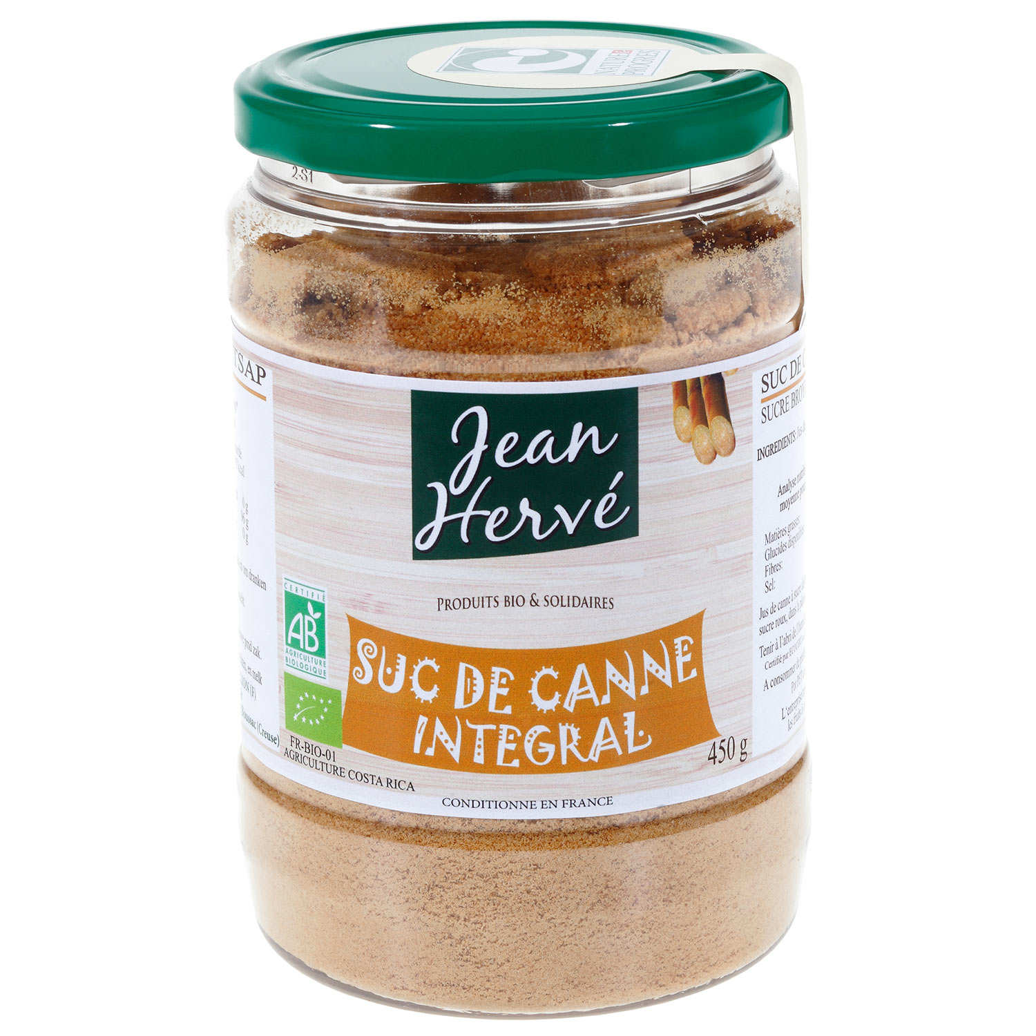Sucanat - Sucre de canne intégral bio - Jean Hervé