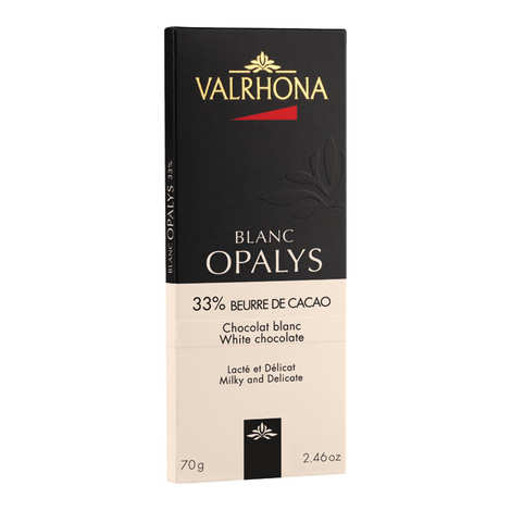White baking chocolate Opalys 33 Valrhona
