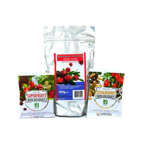 Assortment of Packets of Superfruits