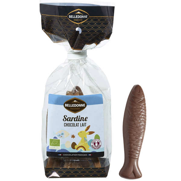 Organic Milk Chocolate Sardine Bag - Belledonne Chocolatier