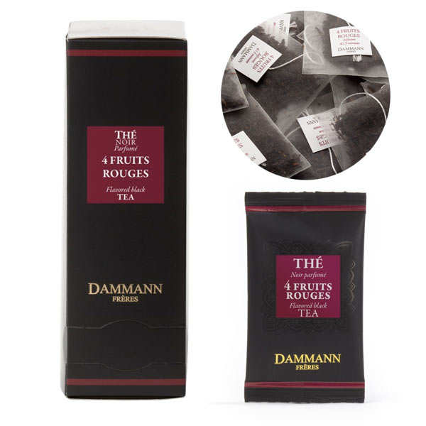 Thé noir aux 4 fruits rouges en sachets cristal - Dammann Frères ...