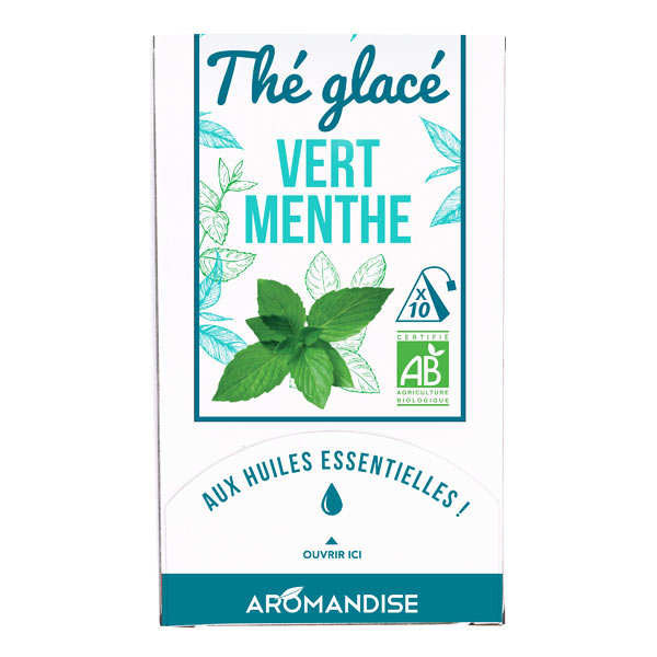 Thé vert glacé à la menthe bio - Aromandise