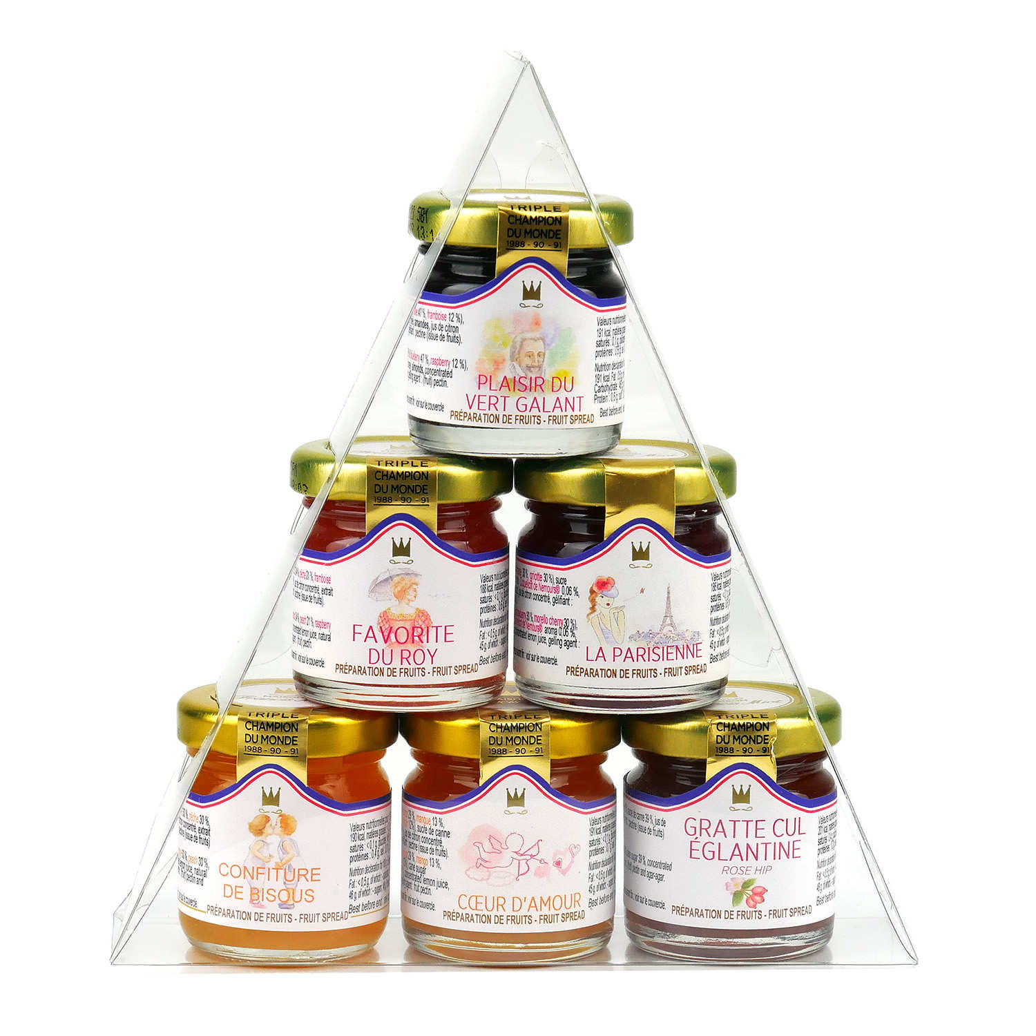 Assortiment de 6 mini confitures "polisson" - Francis Miot - Maison ...