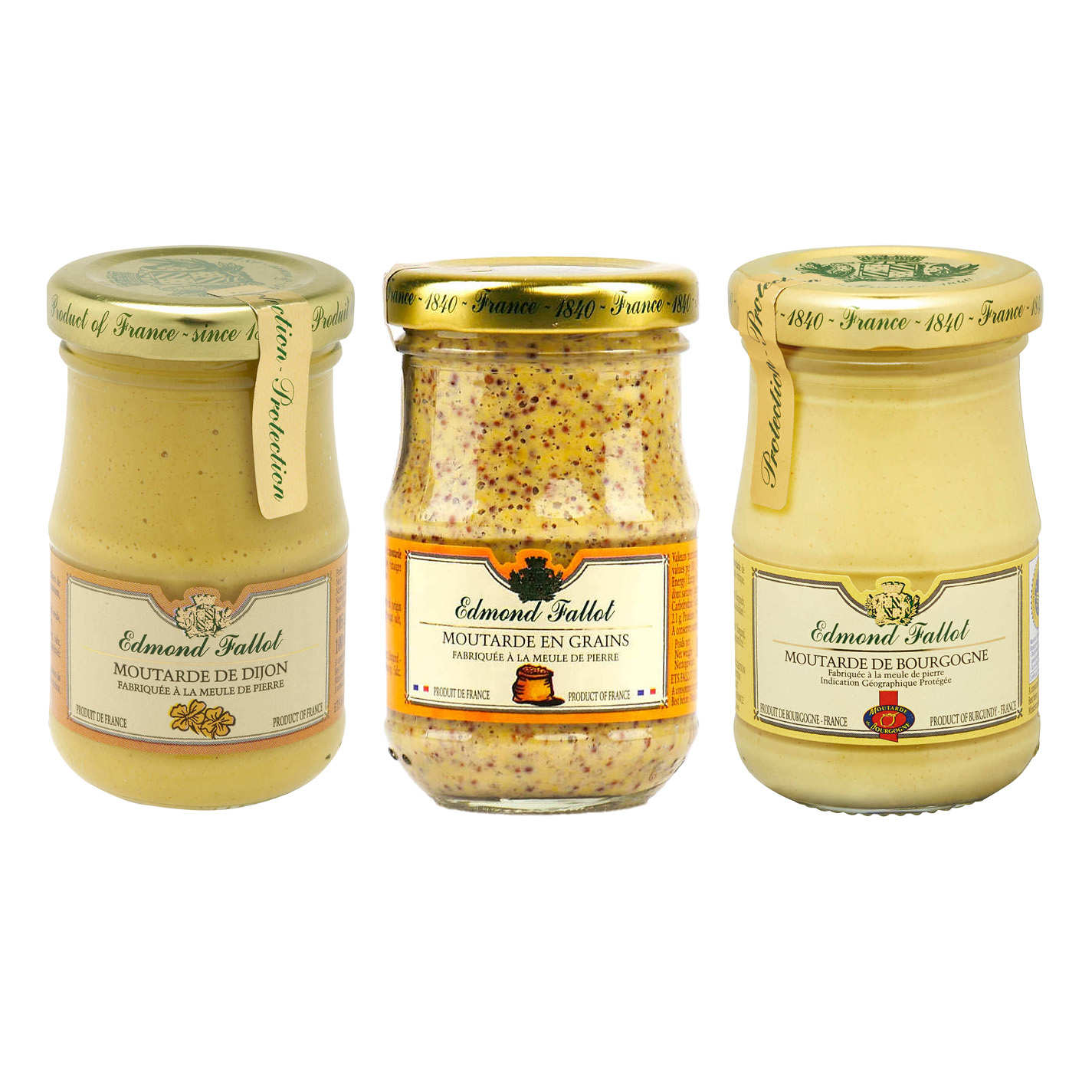 Assortiment de 3 moutardes Fallot - Les incontournables - Fallot