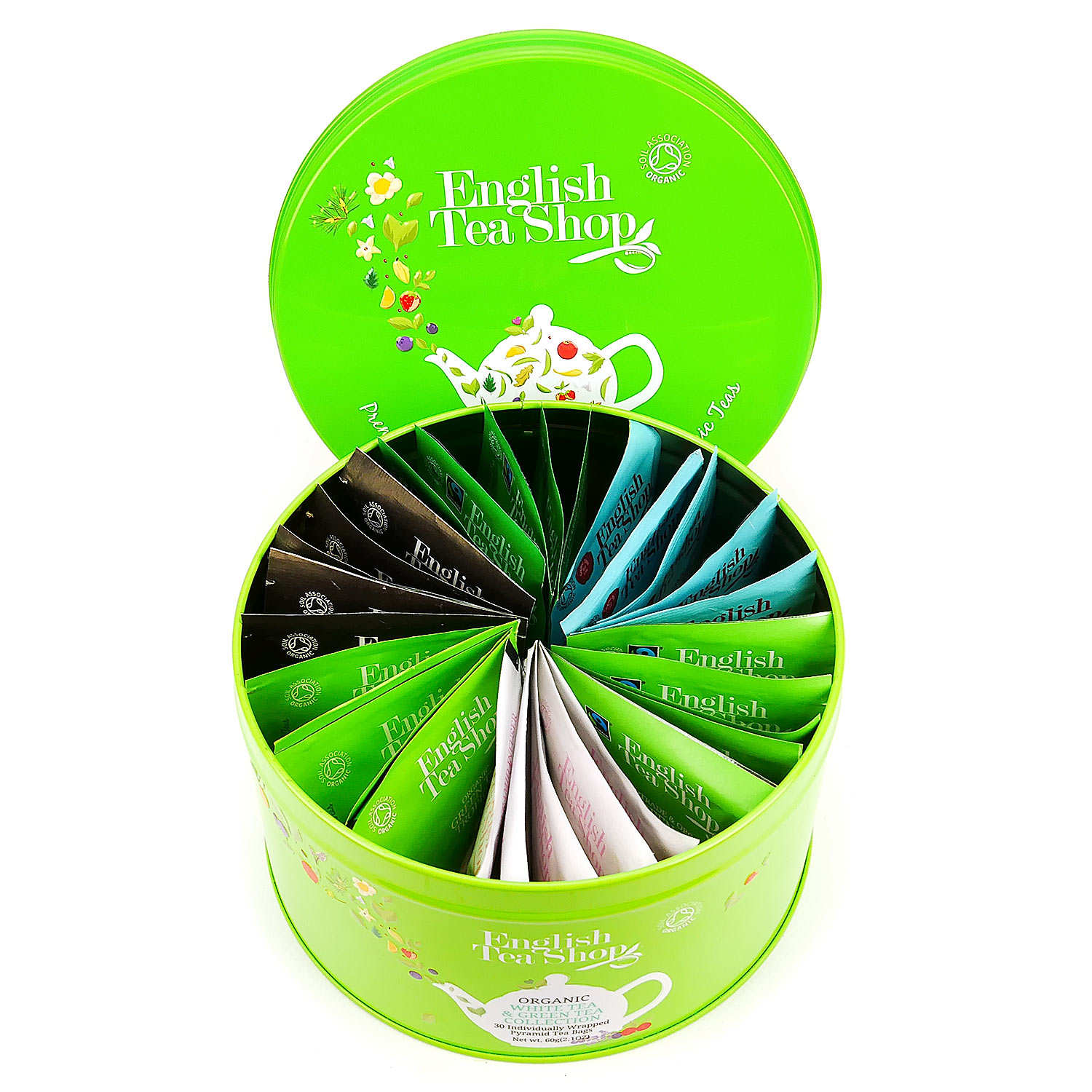 Organic Green and White Teas Collection Box (5 varieties) - English Tea ...