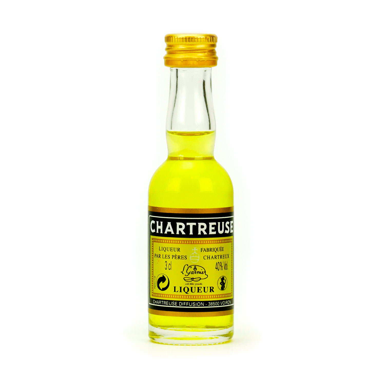 Mignonnette de Chartreuse jaune 43% - Les caves de la Chartreuse