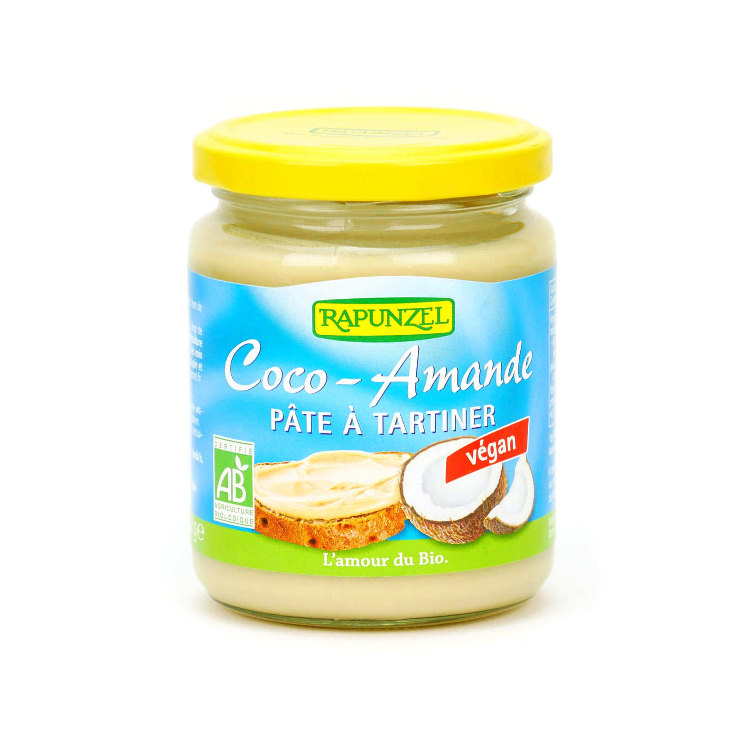 Pâte à tartiner noix de coco et amande vegan et bio - Rapunzel