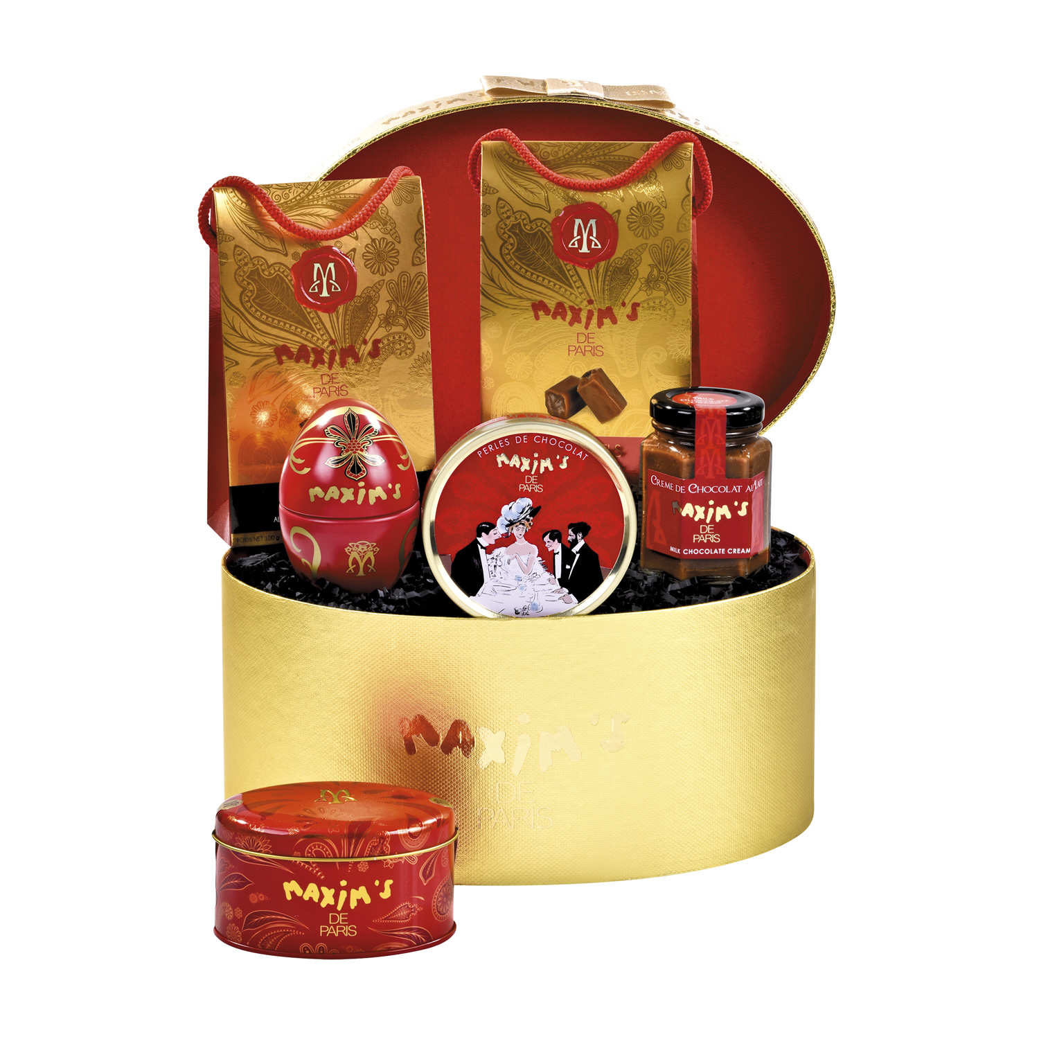 Red and Golden Reflection Gift Box by Maxim's - Maxim's de Paris