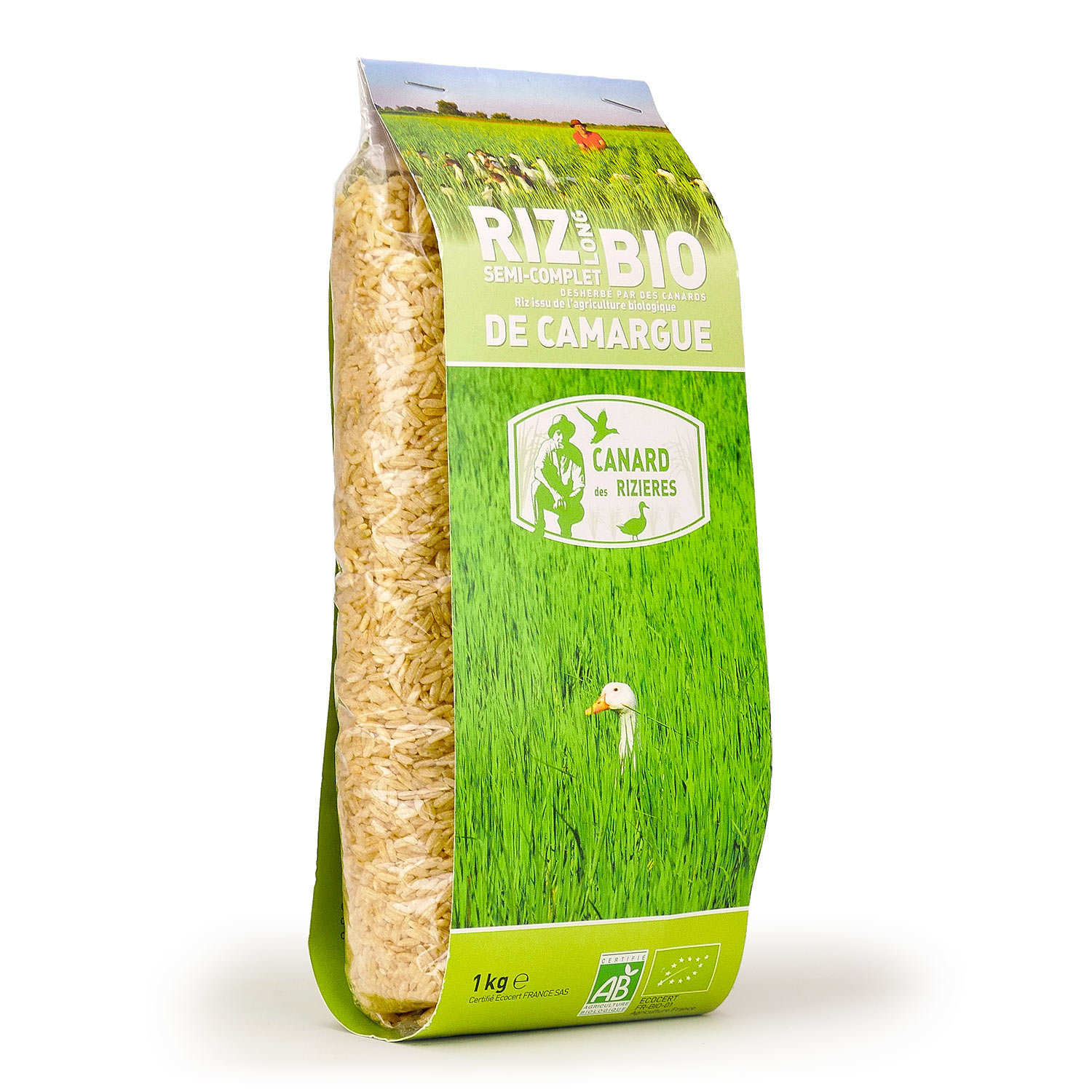 Organic Half-husked long grain rice from Camargue - Canard des rizières