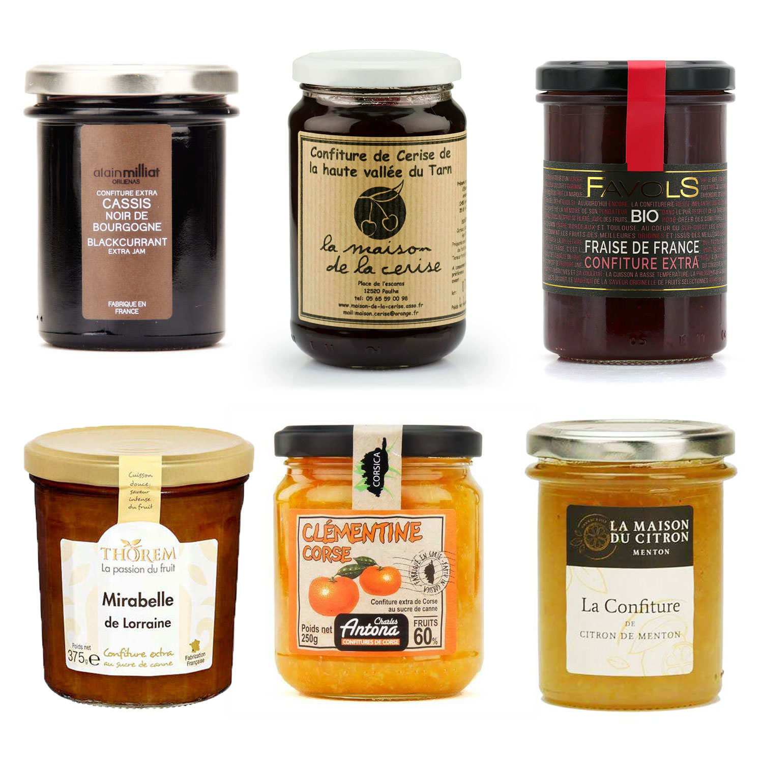 6 confitures des régions de France