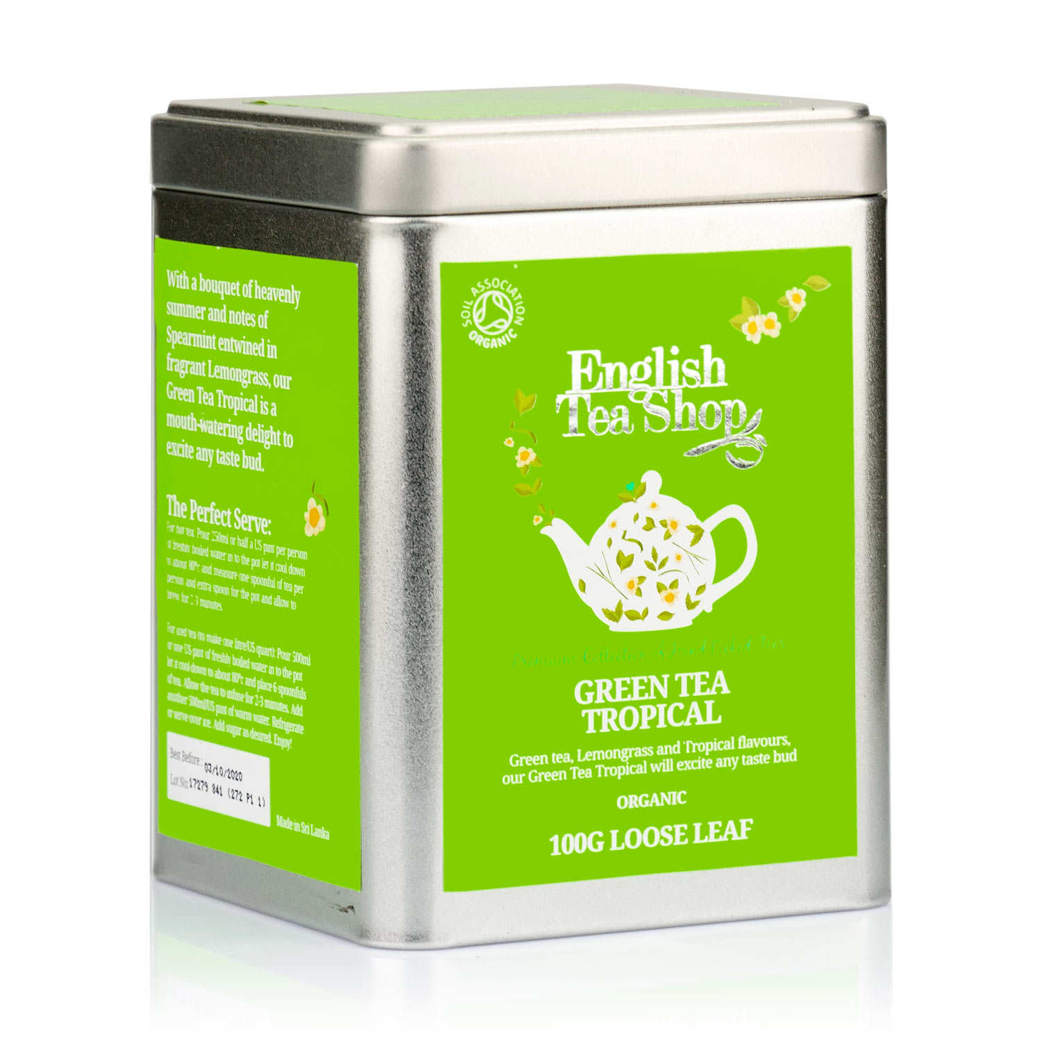 Thé vert tropical bio - Boite vrac - English Tea Shop