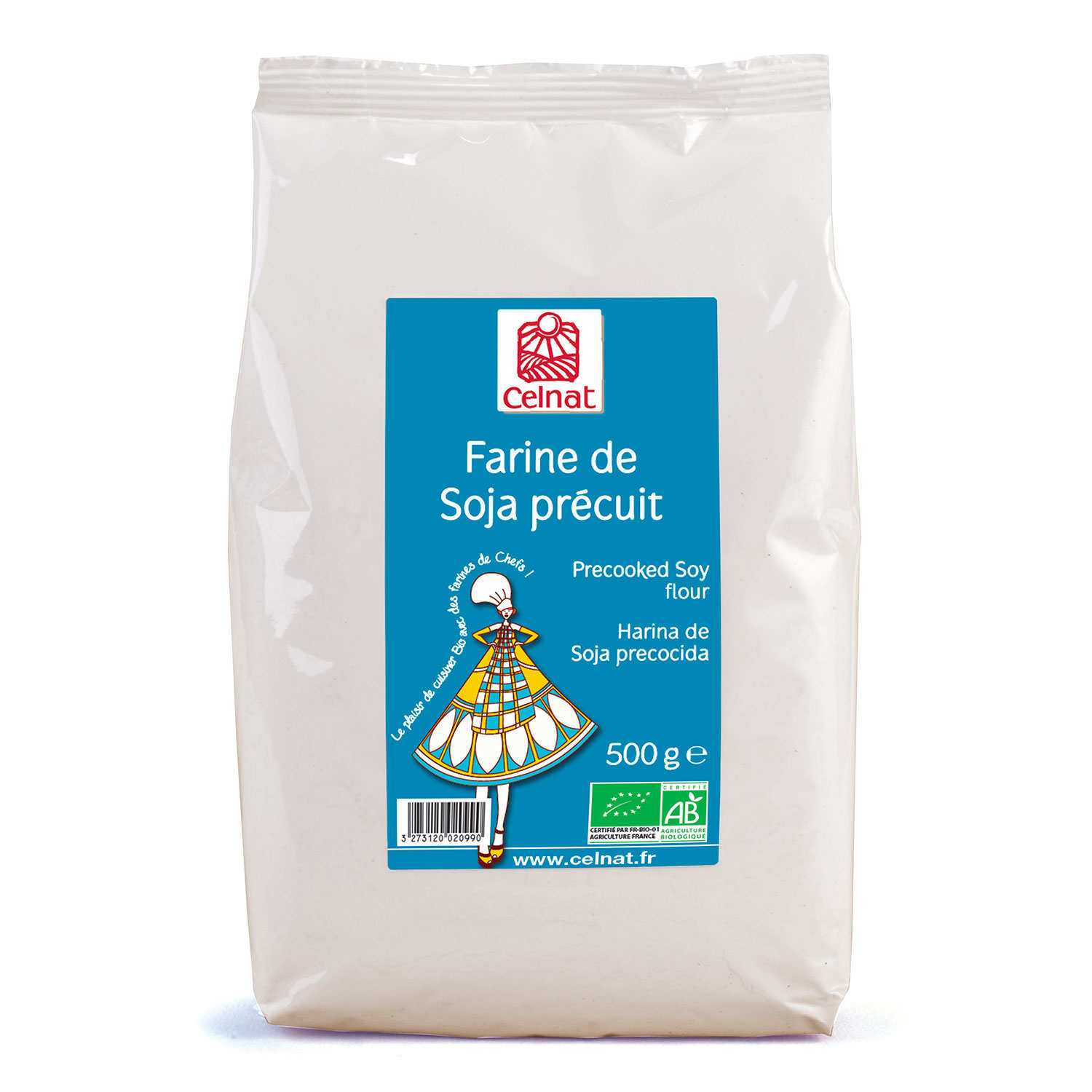 Farine de soja précuit bio - Celnat