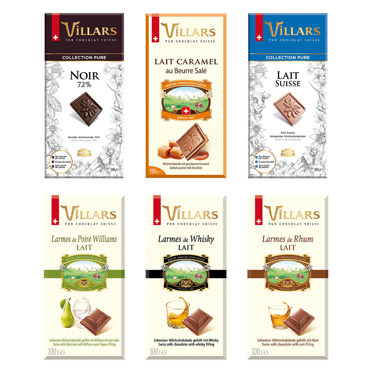 Villars Chocolate Bars Discovery Offer - Villars maître chocolatier