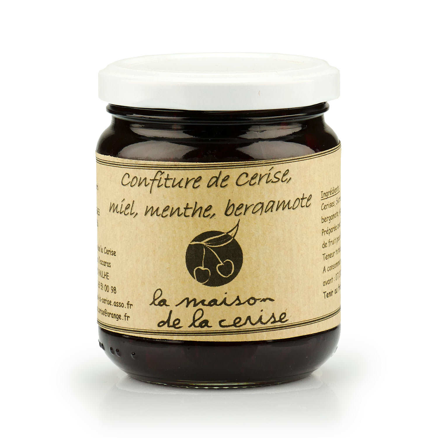 Cherry jam with bergamot from the Tarn valley - La Maison de la cerise