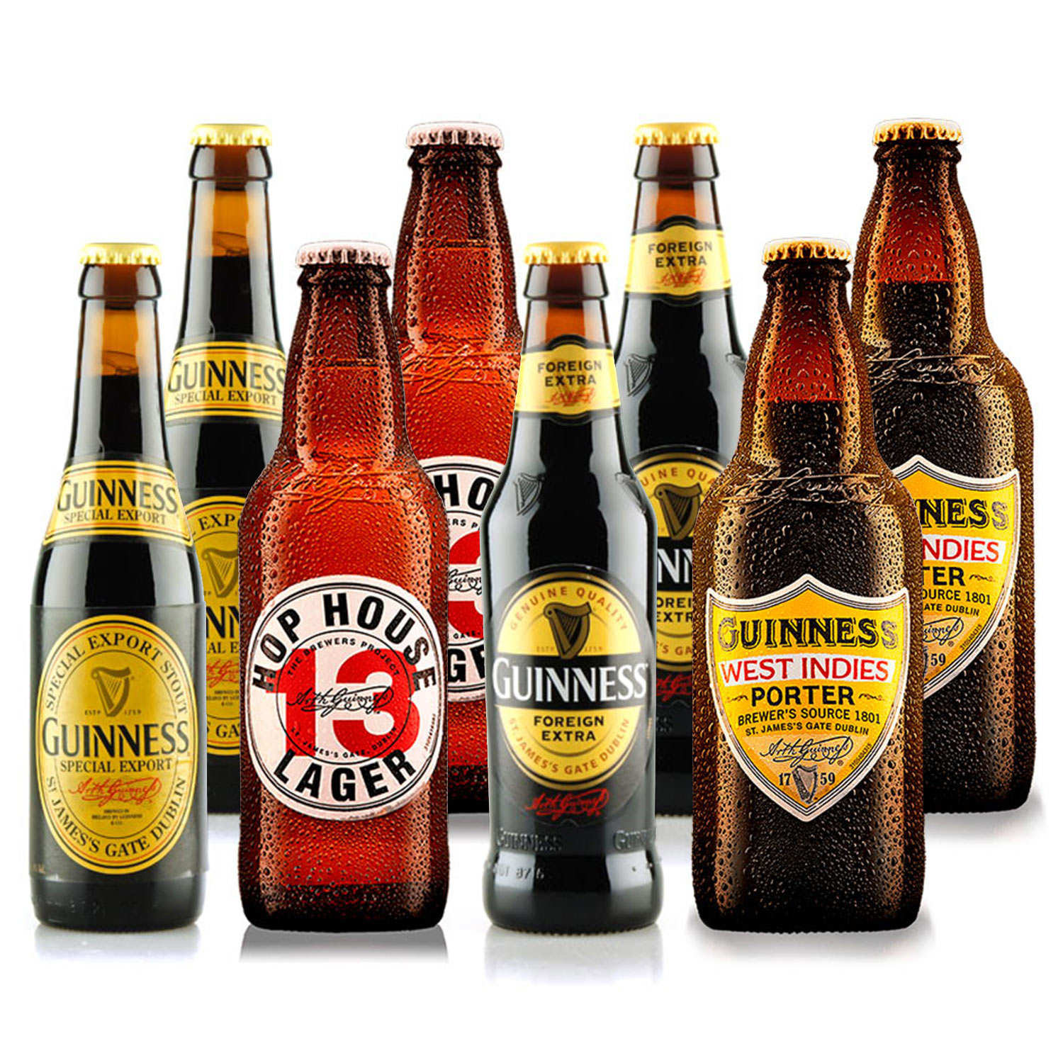 Assortiment de 8 bières irlandaises Guinness - Brasserie Guinness