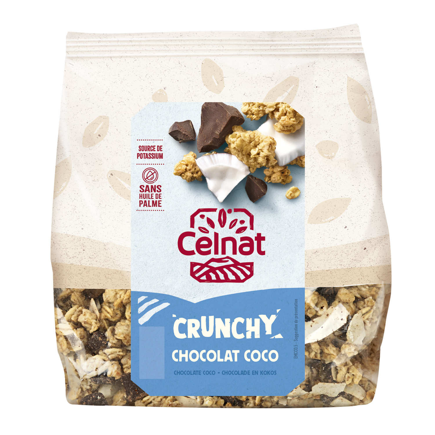 Crunchy au chocolat noir et à la noix de coco bio - Celnat