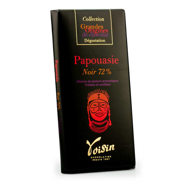 Tablette chocolat noir Papouasie 72% - Voisin - Voisin chocolatier torréfacteur