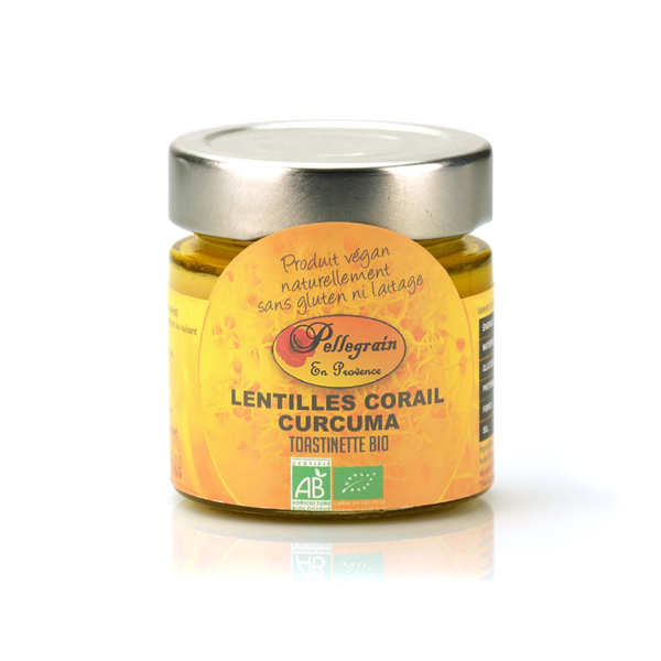 Toastinette lentilles corail au curcuma bio à tartiner