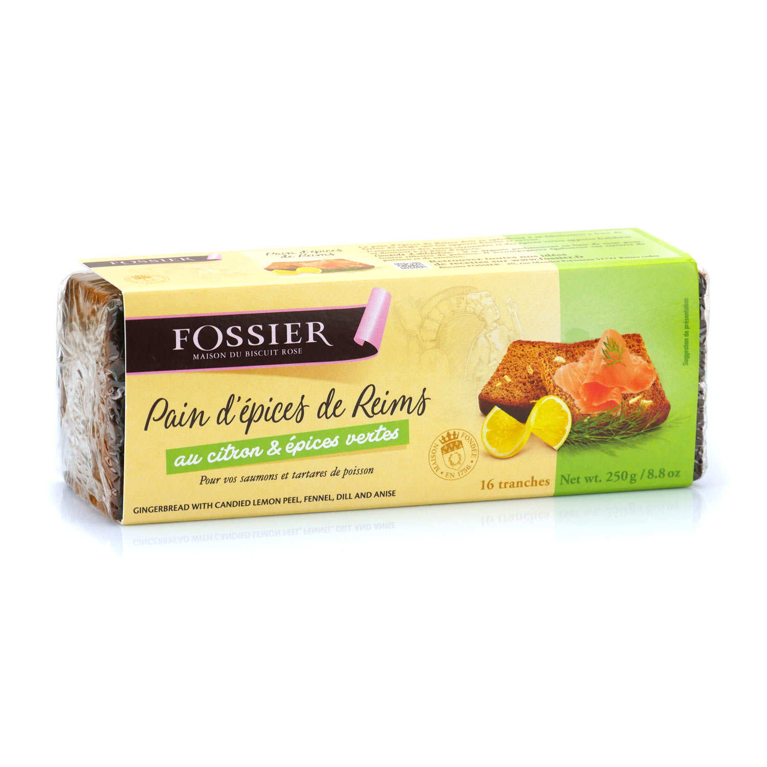 Lemon and Green Spices Gingerbread from Reims - Maison Fossier ...