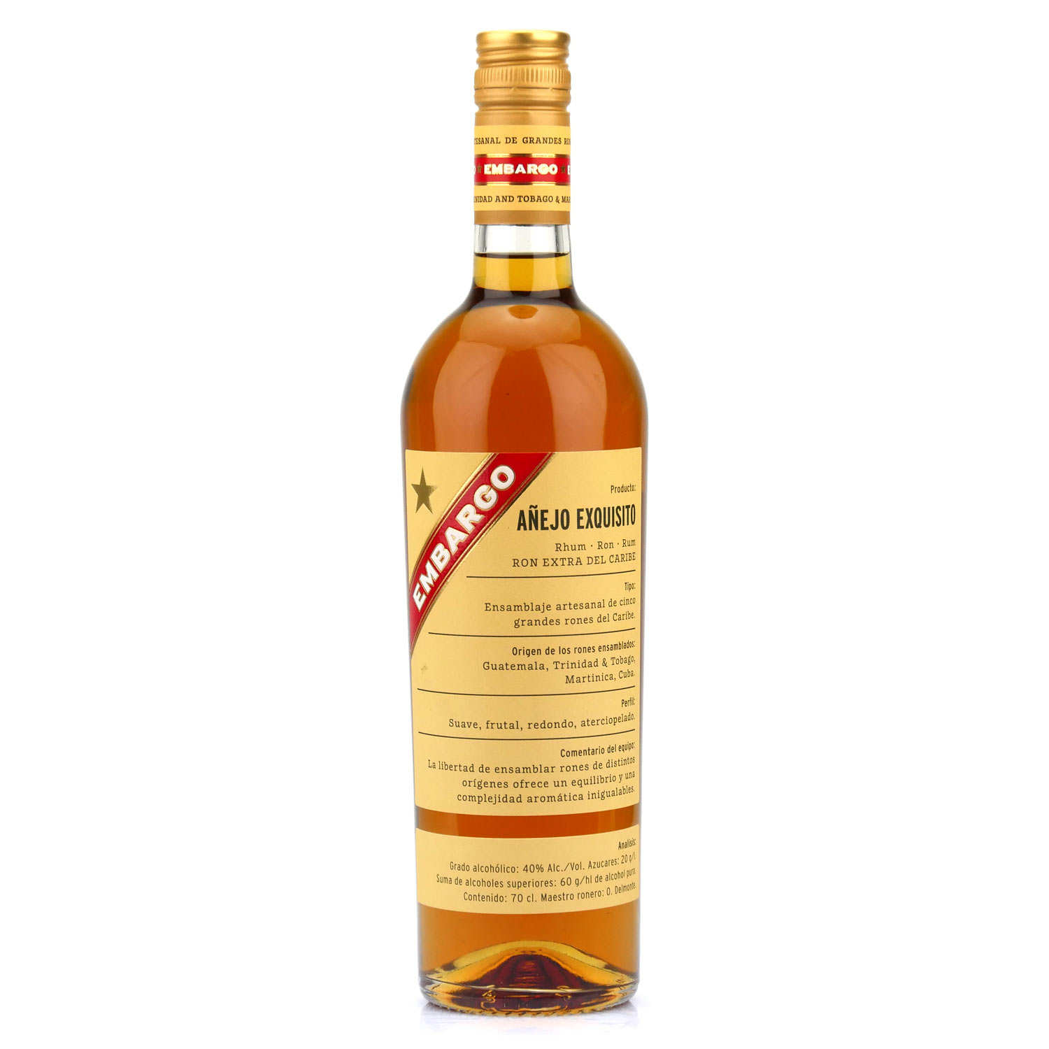 Embargo Anejo Exquisito - Rhum des Caraïbes 40% - Embargo