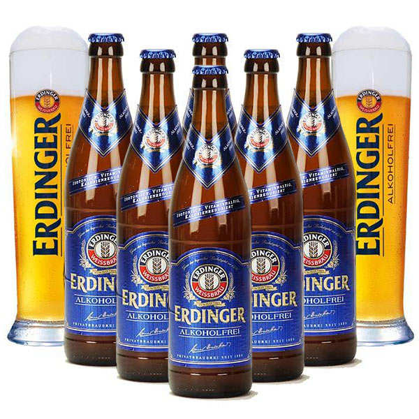 Erdinger lager alcohol free and 2 glasses discovery offer - Erdinger