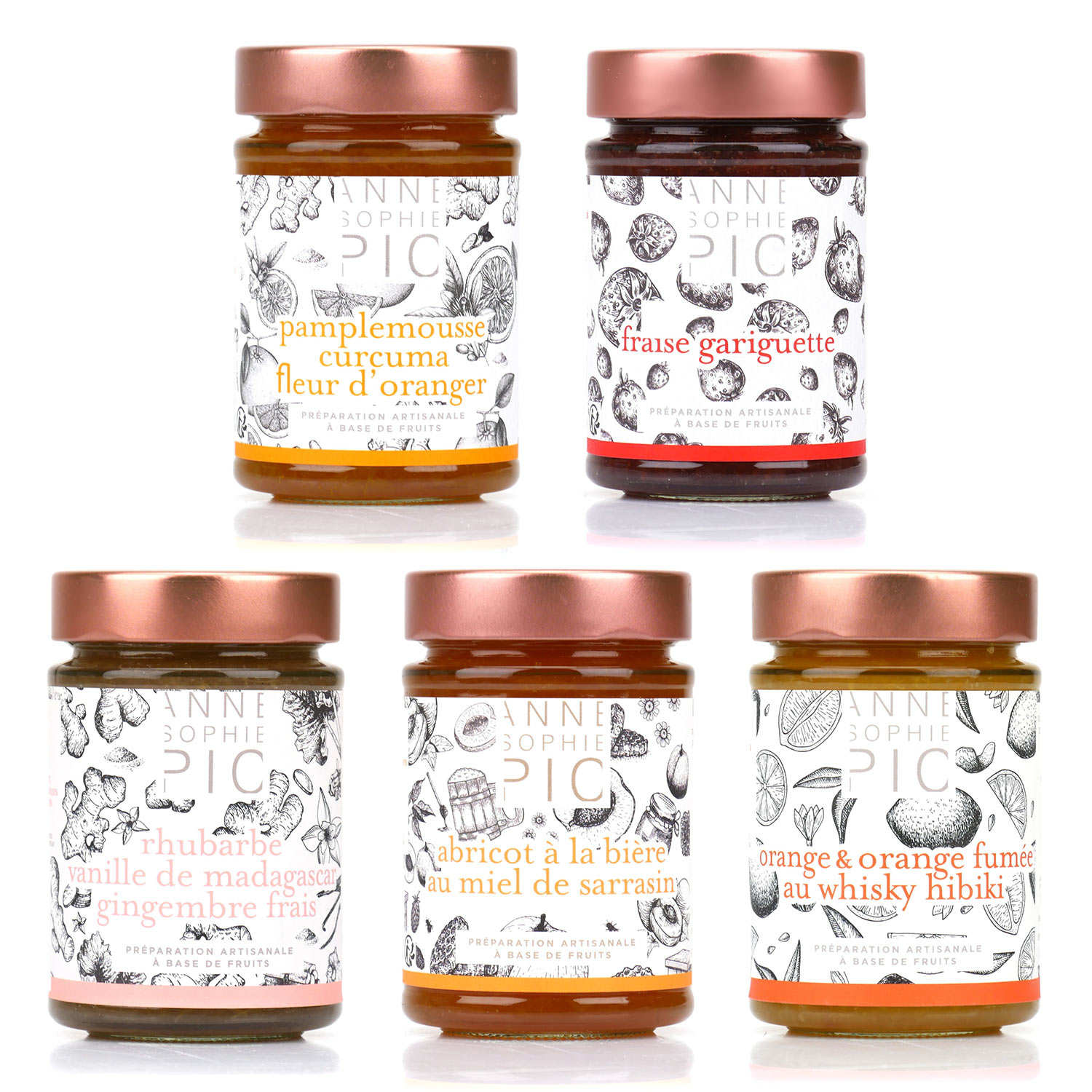 Assortiment découverte confitures de la Chef Anne-Sophie Pic