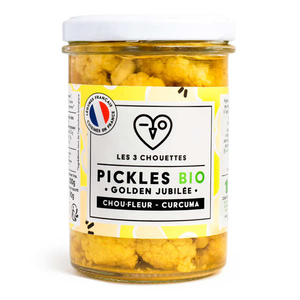 Organic Cauliflower and Turmeric Pickles - Les 3 Chouettes