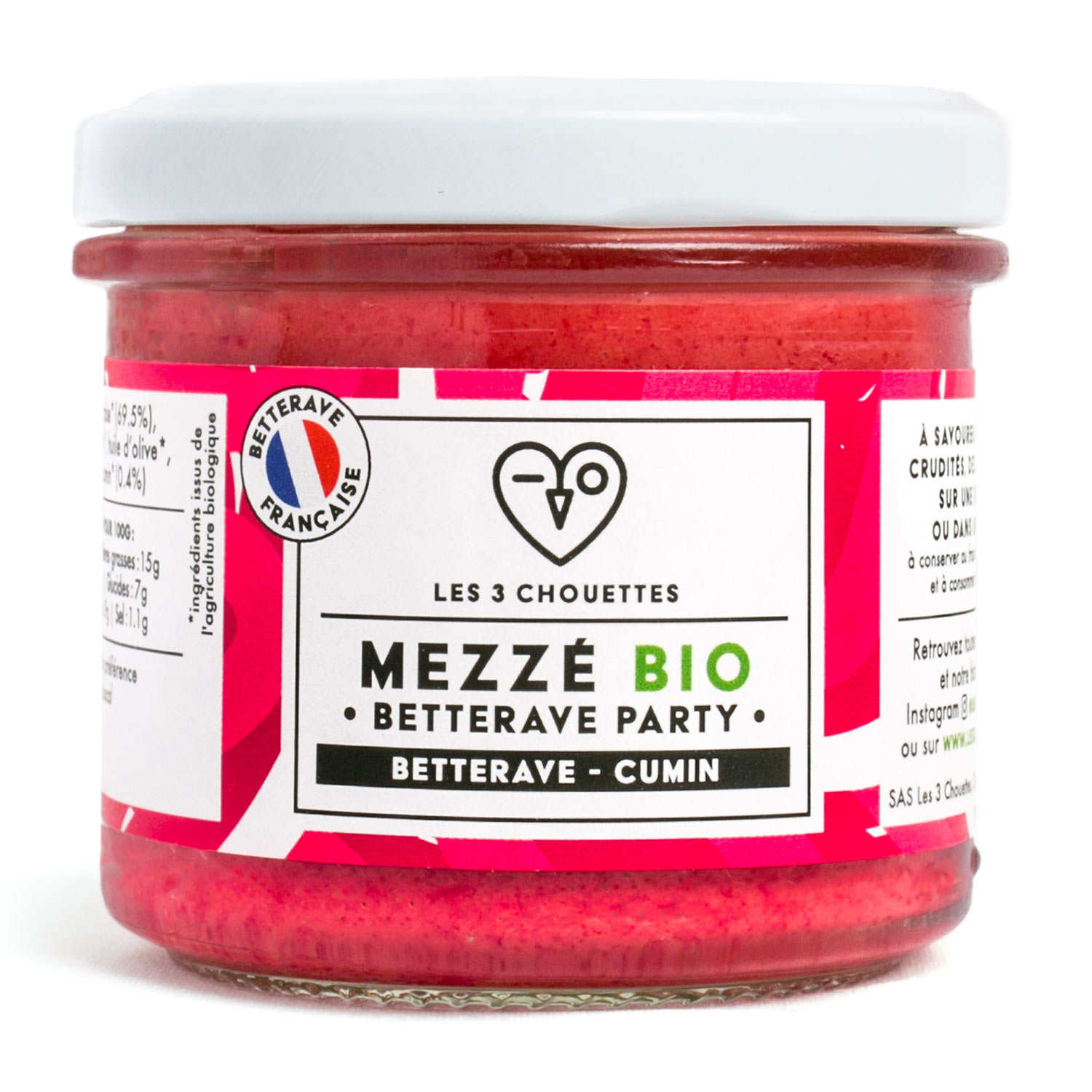 Mezzé bio Betterave Party - Betterave et cumin bio - Les 3 Chouettes