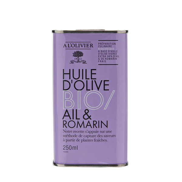 Organic Extra Virgin Olive Oil with Garlic and Rosemary - A l'Olivier ...