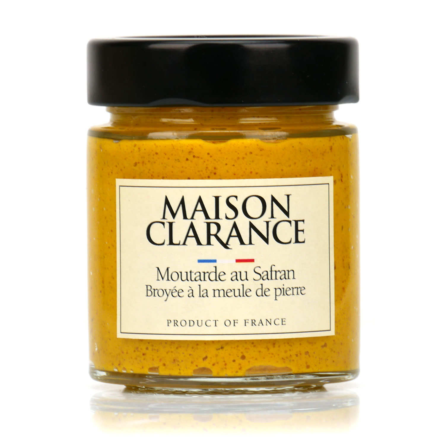 Moutarde au safran broyée à la meule de pierre - Maison Clarance