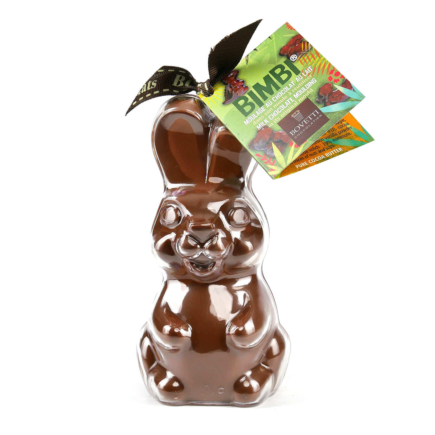 Bimbi - Milk Chocolate Rabbit in reusable mould - Bovetti chocolats