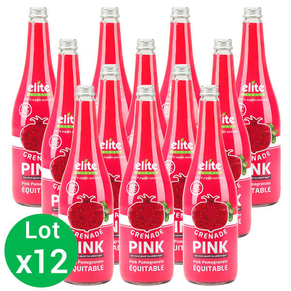 Pur jus biologique de grenade pink offre promo 12 x 1L