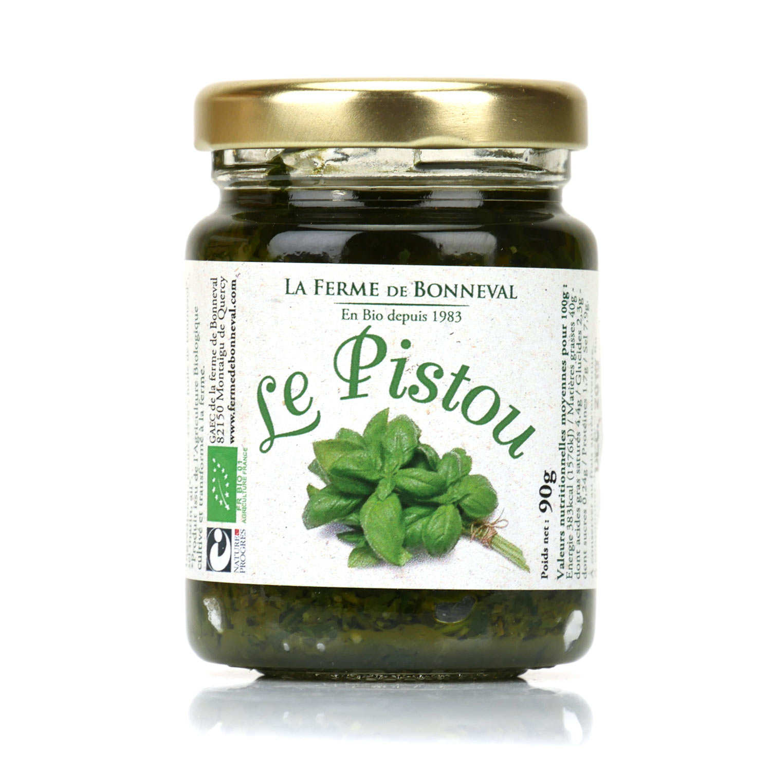 Pistou - Tartinable à l'ail et au basilic bio - Ferme de Bonneval