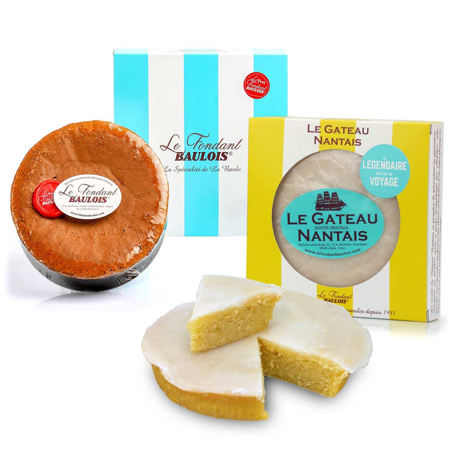 Le Gâteau nantais (cake with rum) and Le Fondant Baulois (Chocolate ...